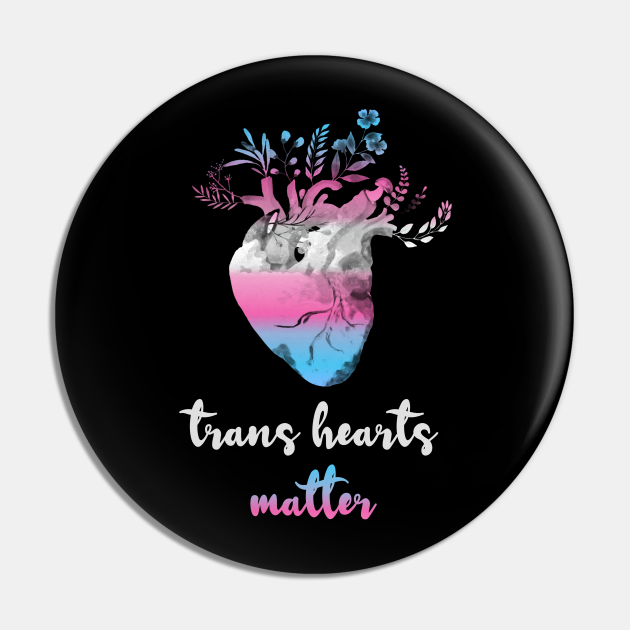 Transgender Anatomical Heart Watercolor Floral Trans Pride ...