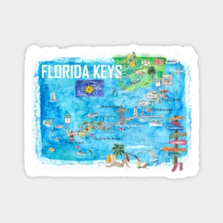 Vintage Florida Keys Map Magnets for Sale | TeePublic