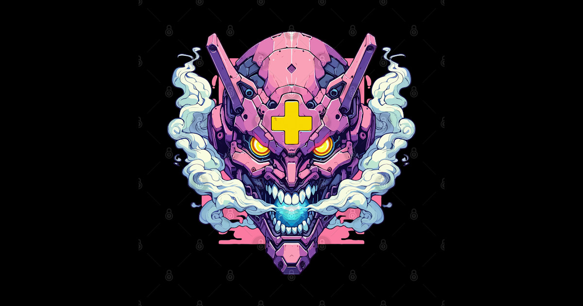 Cool Oni Yokai Hannya Ogre Anime Art - Oni Demon - Sticker | TeePublic