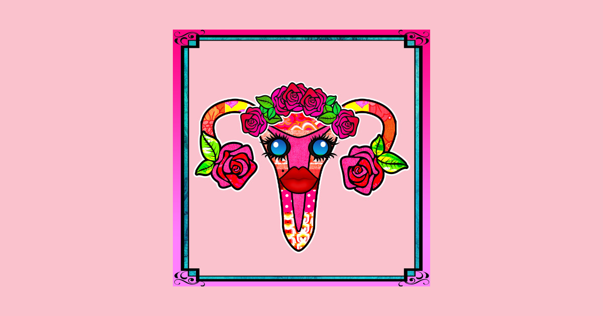 Cuterus Kawaii Uterus Border - Feminist Pro Choice - T-Shirt | TeePublic