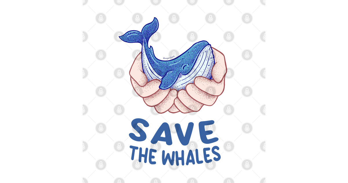 Save The Whales - Hand hugging cute whale - David Attenborough - T ...