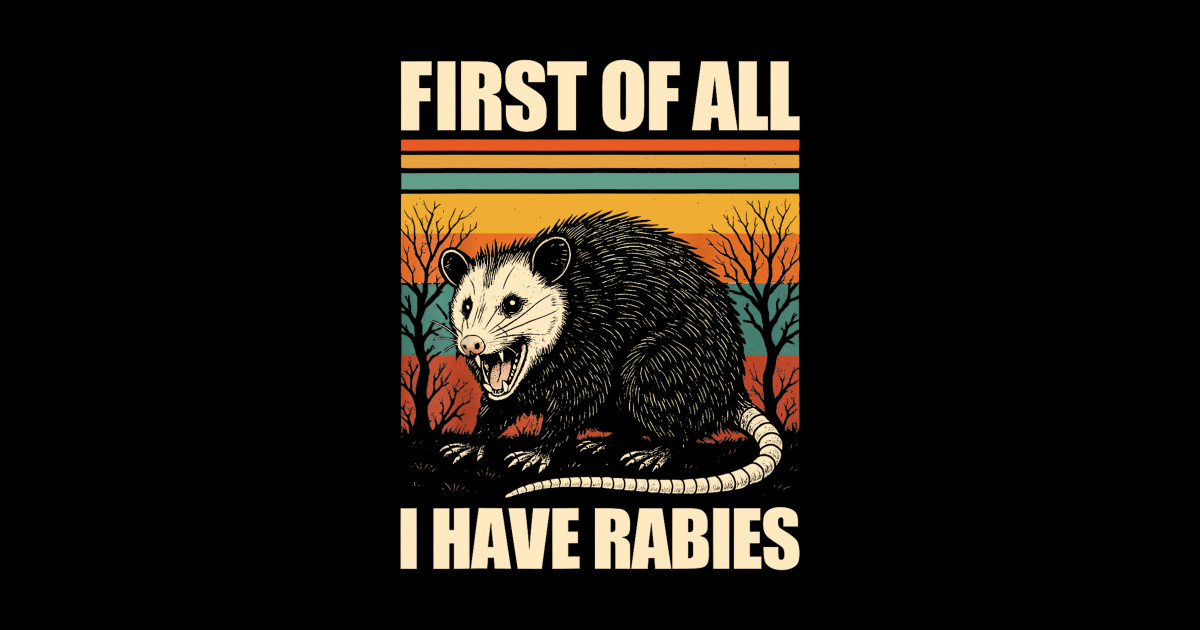 I Have Rabies, Funny Raccoon, Funny Meme - I Have Rabies - Sticker ...