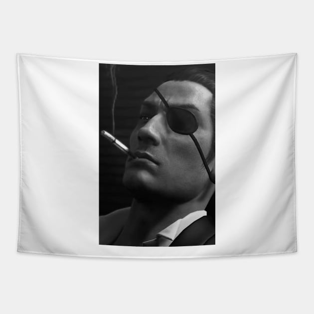 Goro Majima Yakuza moody smoking - Goro Majima - Tapestry | TeePublic