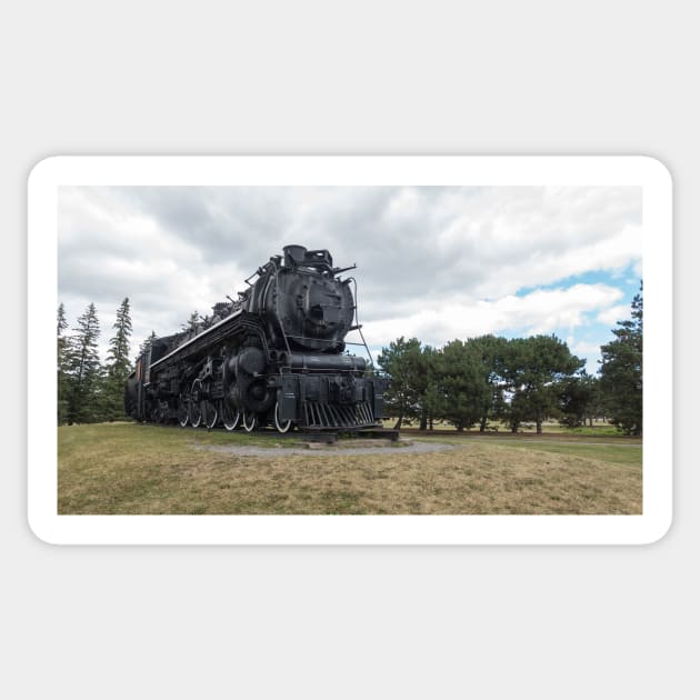 Steam locomotive on display - Steam - Sticker | TeePublic