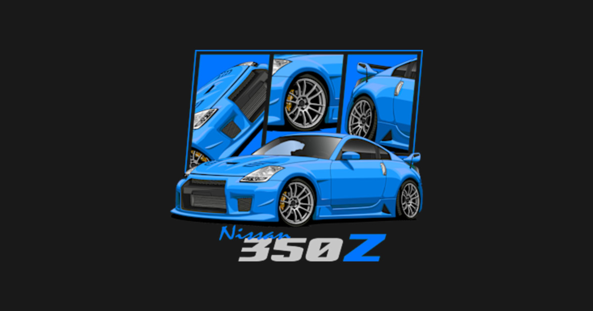 Nissan 350z Blue Jdm Car - Nissan 350z - T-Shirt | TeePublic