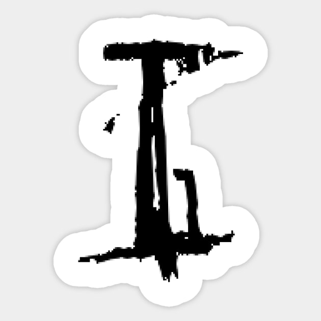 Dark and Gritty Letter I from the alphabet - I - Sticker | TeePublic