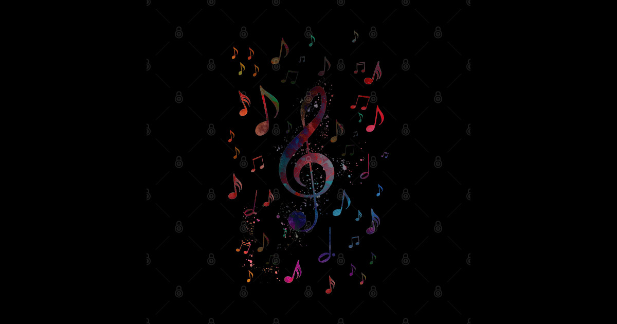 Music notes art - Music Notes - Posters and Art Prints | TeePublic
