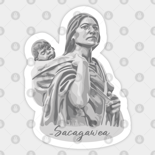 Sacagawea Portrait - Sacagawea - Sticker | TeePublic