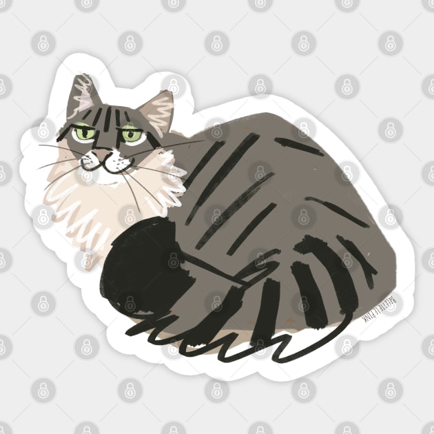 Kitty Cat Furry - Cat - Sticker | TeePublic