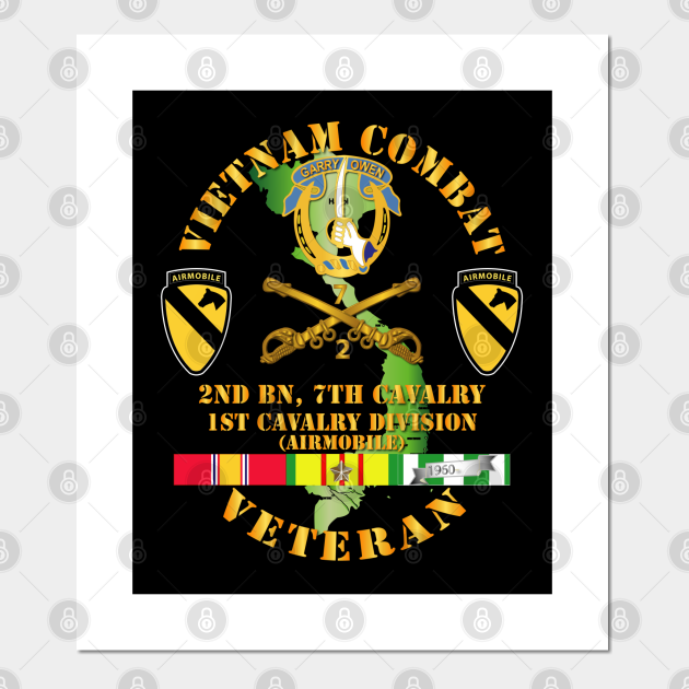 Vietnam Combat Cavalry Veteran w 2nd Bn 7th Cav DUI - 1st Cav Div ...