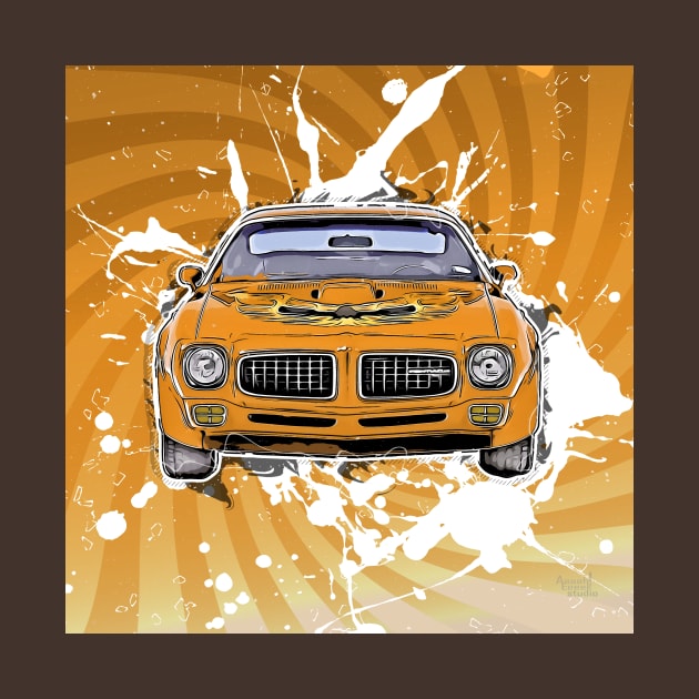 Transam Gold cartoon - Pontiac Firebird Trans Am - T-Shirt | TeePublic