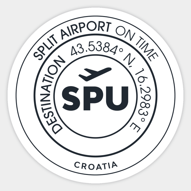 Airport SPU Split - Croatia - Sticker | TeePublic