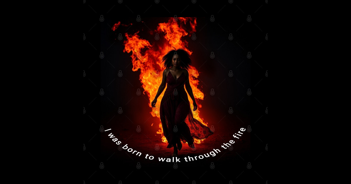 I Was Born To Walk Through The Fire - Text - Double-sided - I Was Born ...