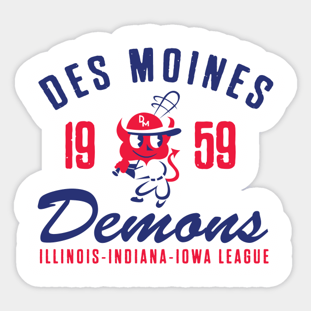 Des Moines Demons - Defunct Minor League Baseball Teams - Sticker ...