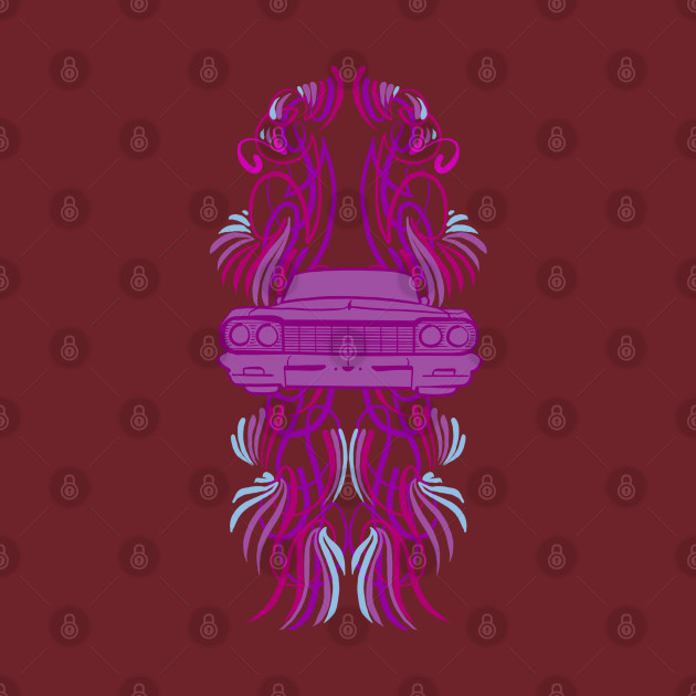 Impala scroll pinstriping - Impala - T-Shirt | TeePublic