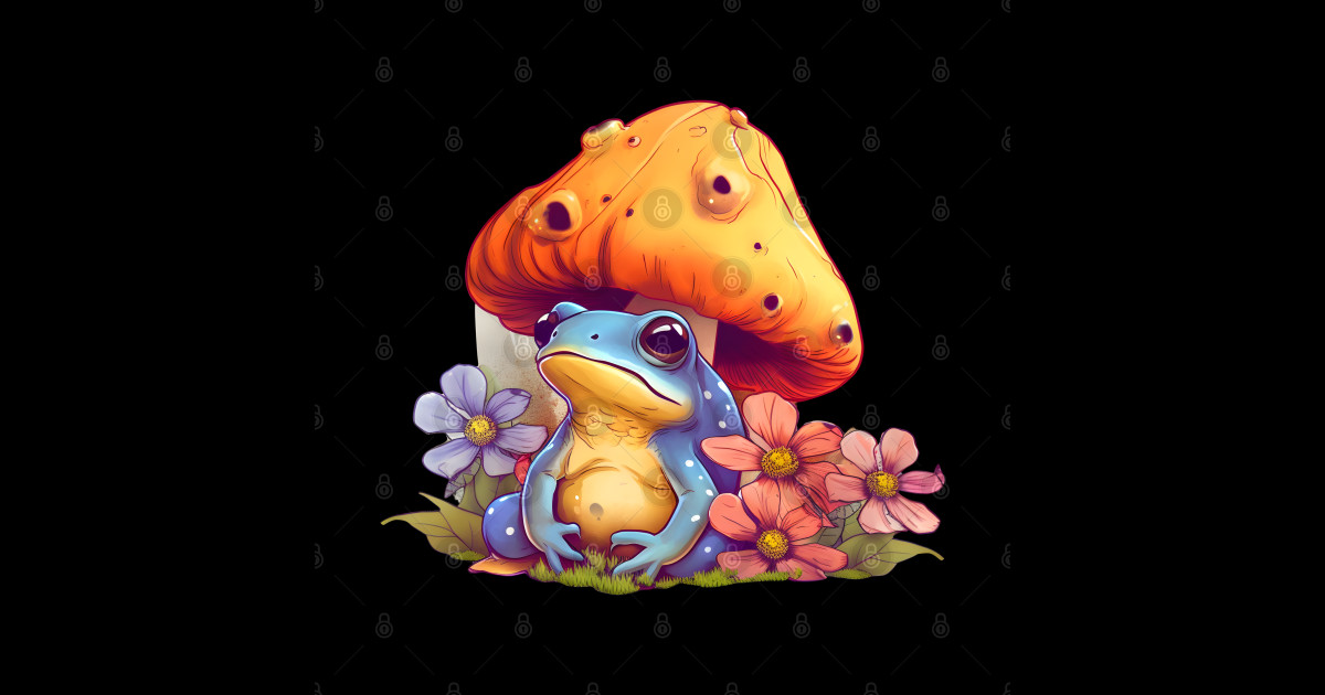 Cute Cottagecore Aesthetic Frog Mushroom - Cottagecore Aesthetic ...