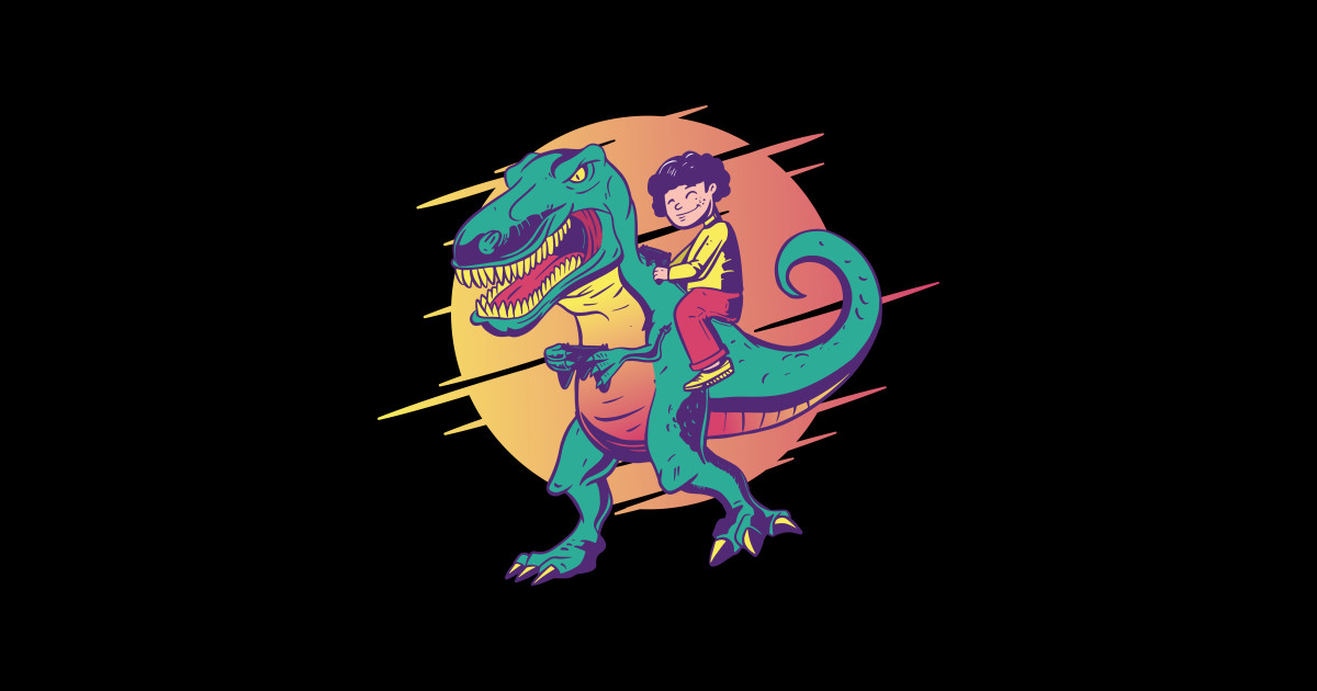 Gamer Merch T-Rex Riding Comic Geek Dinosaur Wear - Dinosaur Lover Gift ...