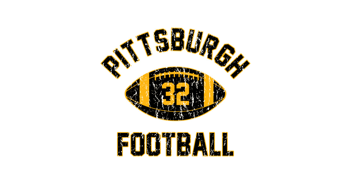 Retro Pittsburgh Football Distressed Logo - Pittsburgh Football - Long ...