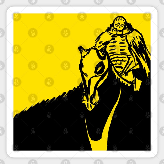 eclipse with the skull knight in berserk - Berserk - Sticker | TeePublic
