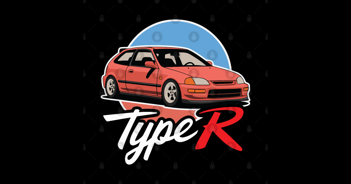 Civic Type R JDM Legend Car Funny Gift - Civic Type R - Sticker | TeePublic