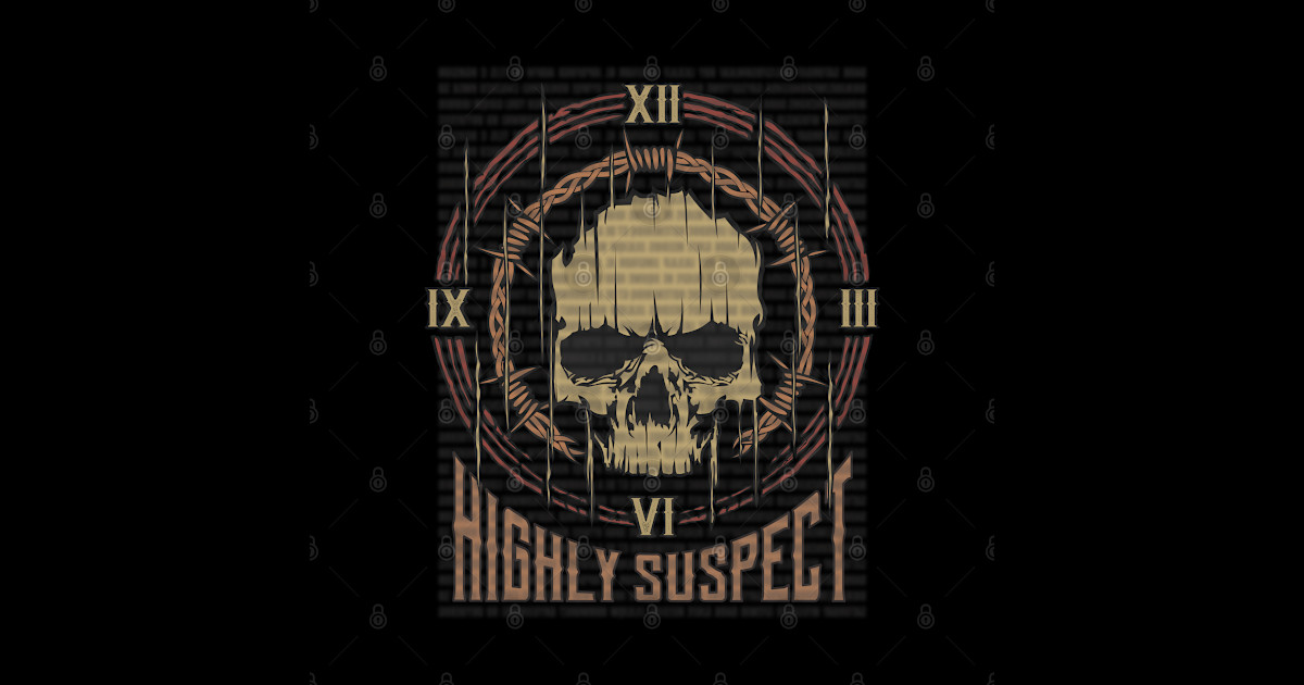 Highly Suspect Vintage Skull - Musician - Sticker | TeePublic