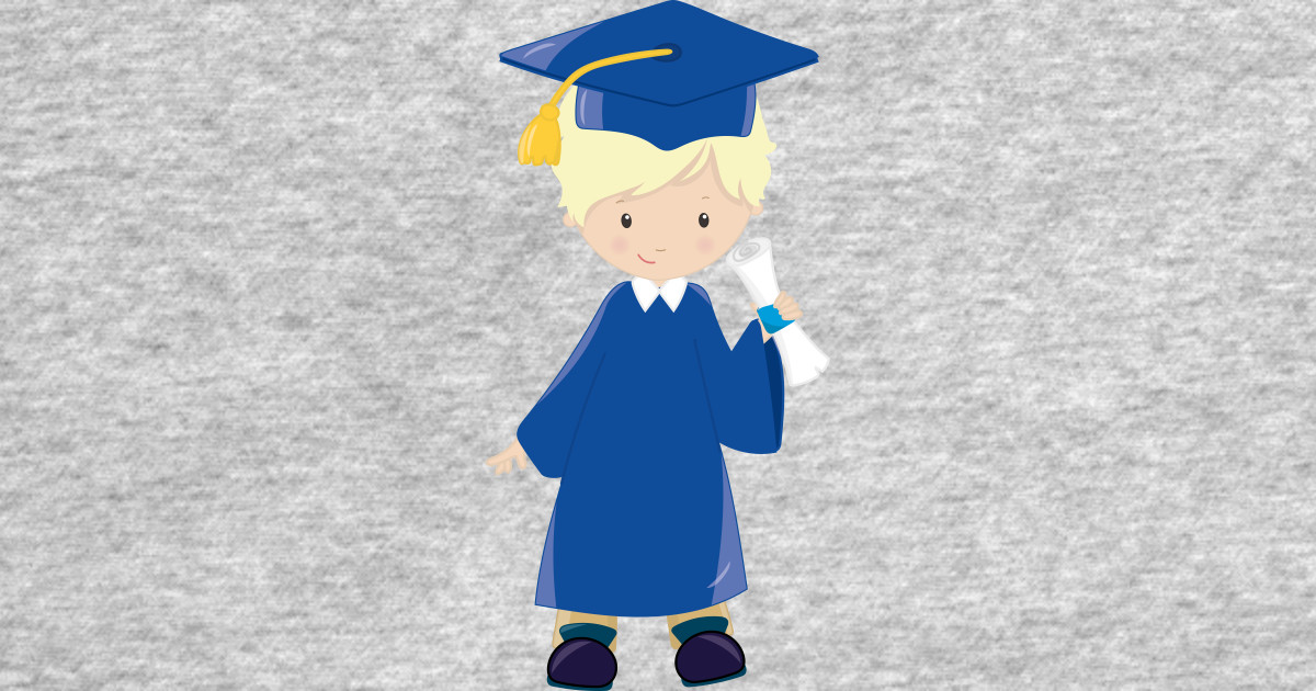 Graduation Boy, Blond Hair, Cute Boy, Diploma - Graduation Boy - T ...