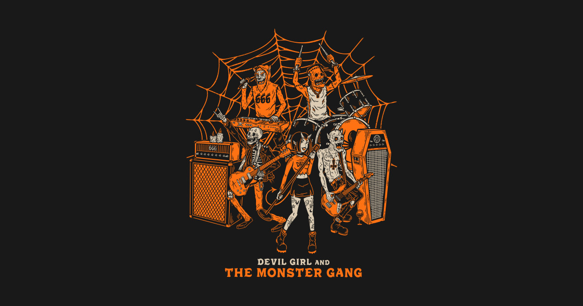 MONSTER ROCK BAND T-SHIRT - Monsters - T-Shirt | TeePublic
