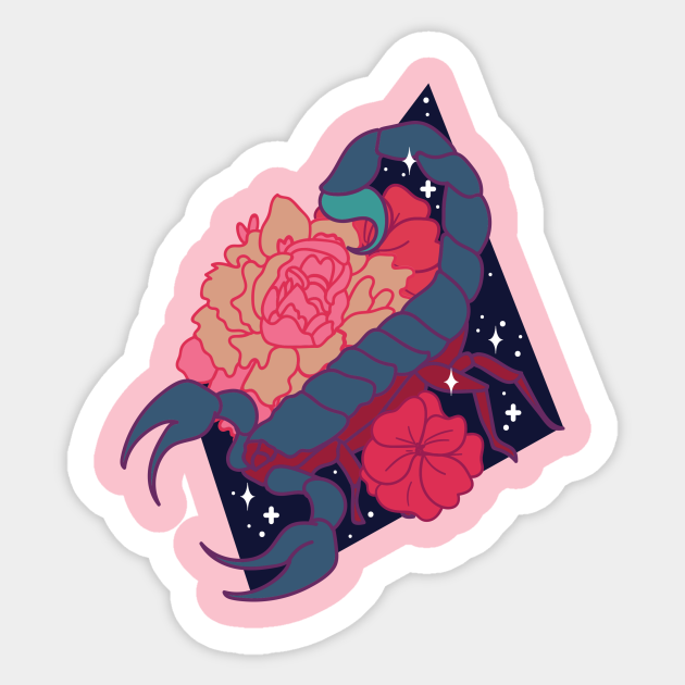 Scorpio Scorpion (Pink) - Scorpio Scorpion - Sticker | TeePublic