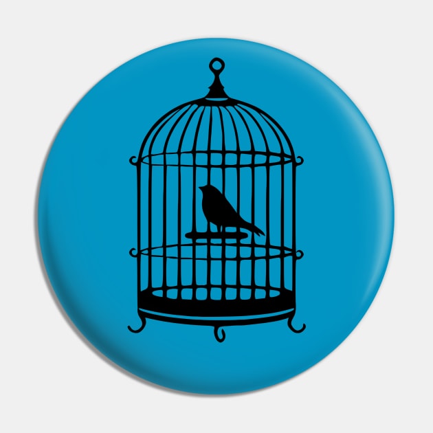 Antique Birdcage - Birdcage - Pin | TeePublic
