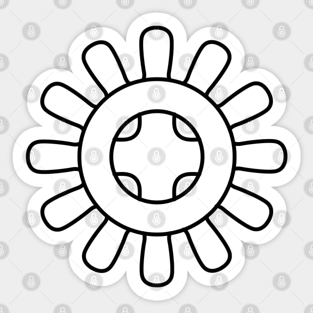 Brick Cog Gear - Stencil - Sticker | TeePublic