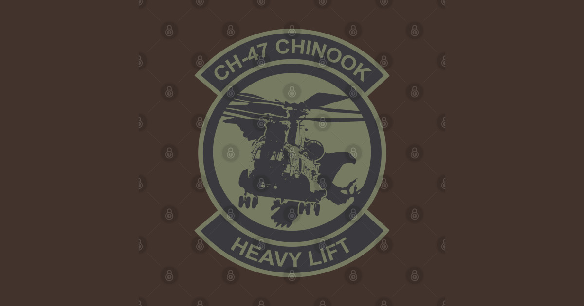 CH-47 Chinook Patch - Military Helicopter Subdued Patches - Long Sleeve ...