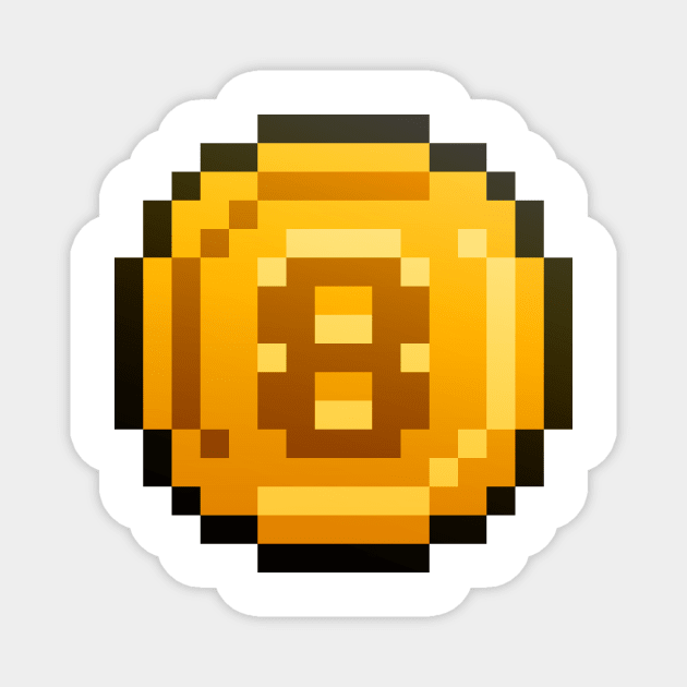8-Bit Gold Coin Pixel Art | Retro Gaming Pixelated Design - 8 Bit Art ...
