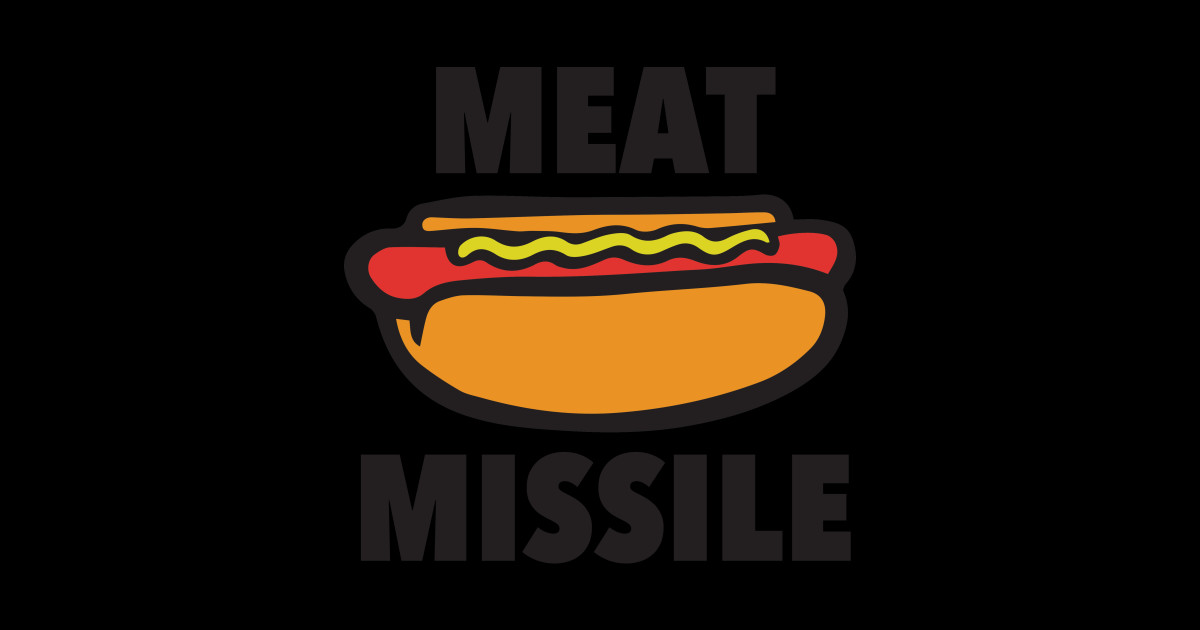 Hot Dog Meat Missile - Hot Dogs - Sticker | TeePublic