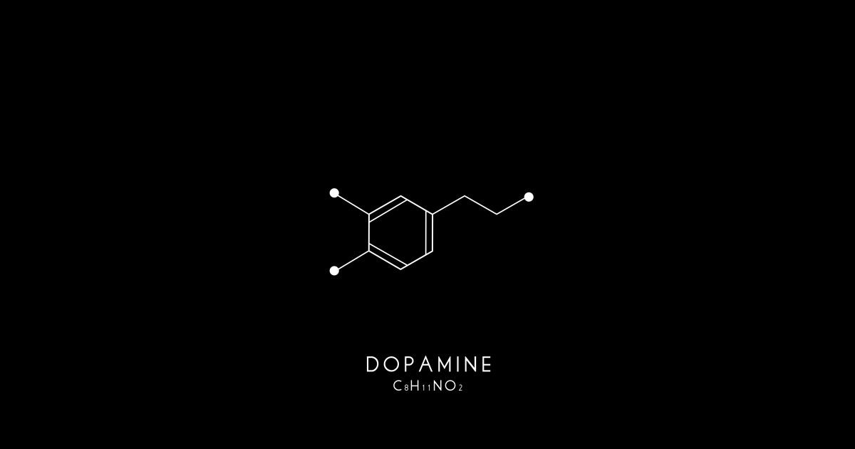 Dopamine Molecular Structure - Black - Dopamine - Posters and Art ...