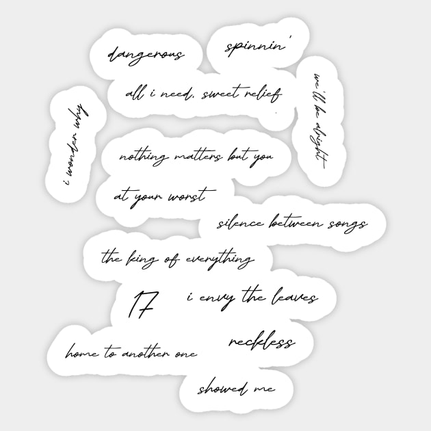 silence between songs stickers pack - Silence Between Songs - Sticker ...