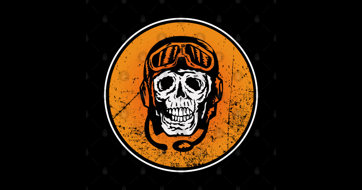 Halloween Pilot Shirt Retro Skull Avgeek Aviation Military goggles ...