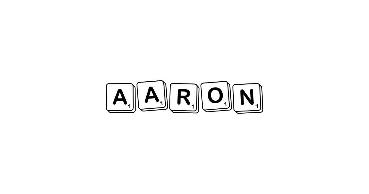 Aaron in Scrabble Letter - Aaron - T-Shirt | TeePublic