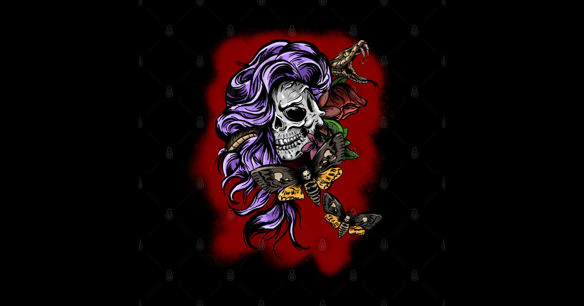 Lady Deathskull - Skulls - Sticker | TeePublic