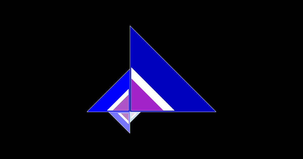 Blue and Pink Triangles - Triangles - Sticker | TeePublic