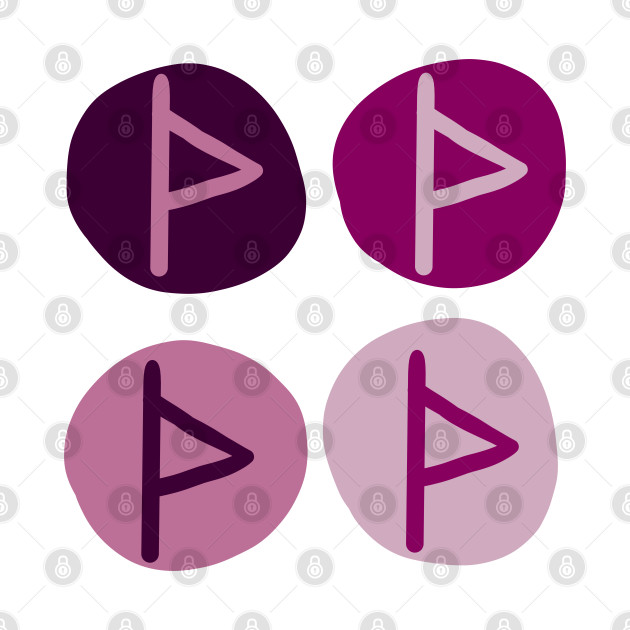 Thurisaz in Purple (Runes and Colors) - Runes - T-Shirt | TeePublic