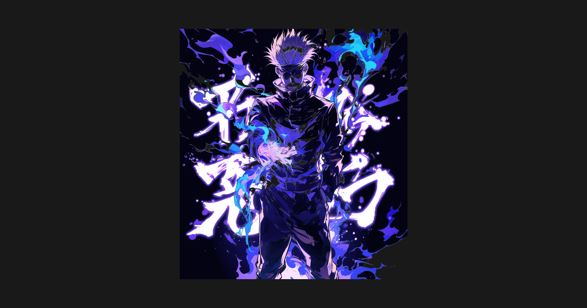 Satoru Gojo Glowing Powerful Aura - Satoru Gojo - T-Shirt | TeePublic