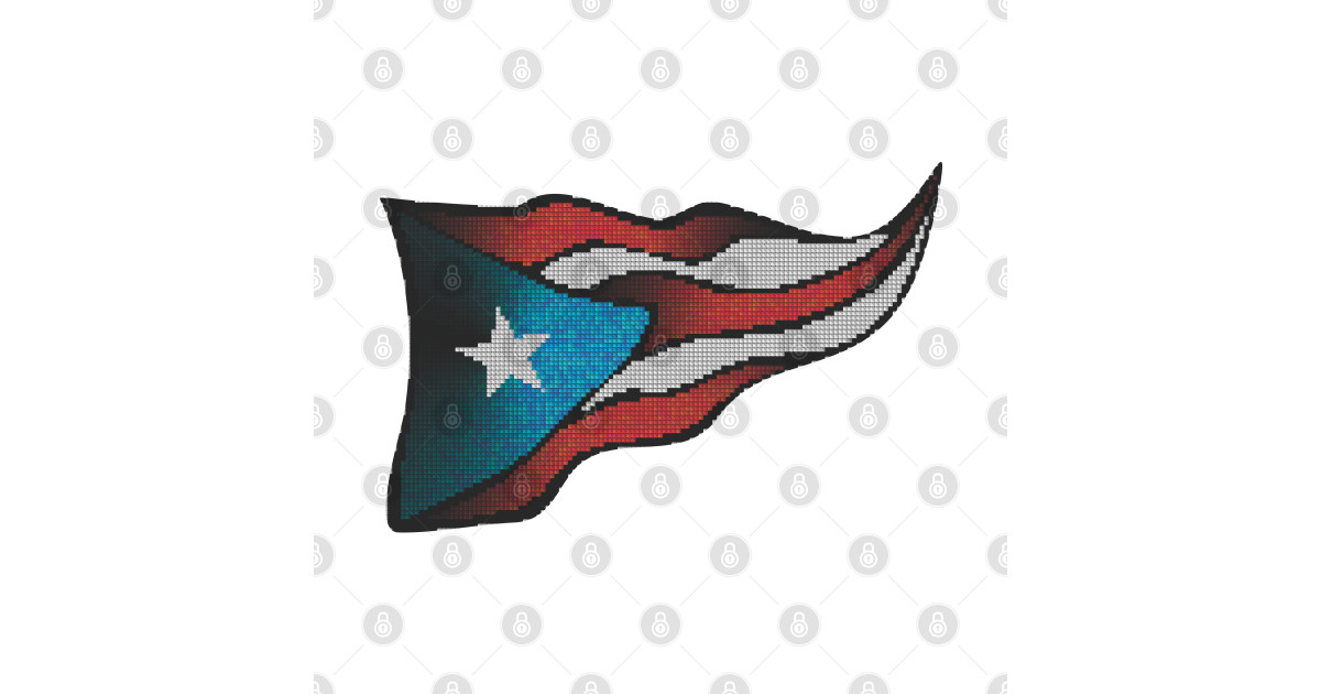 Bandera Pixelated - Puerto Rico - T-Shirt | TeePublic