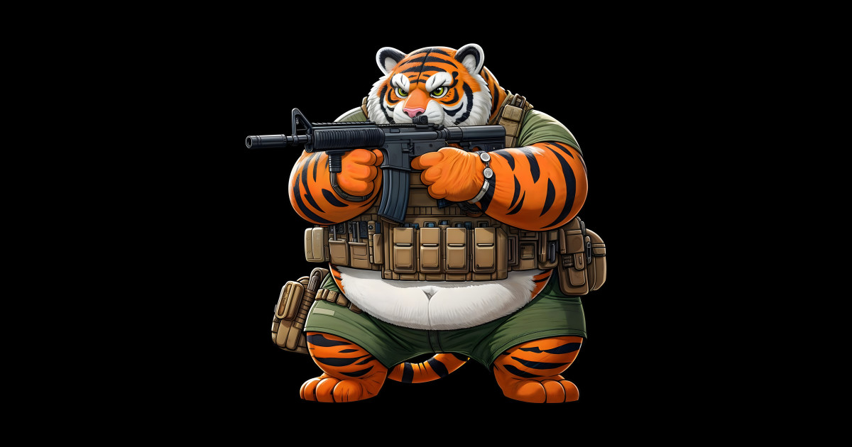Tactical Tiger - Tiger - Sticker | TeePublic