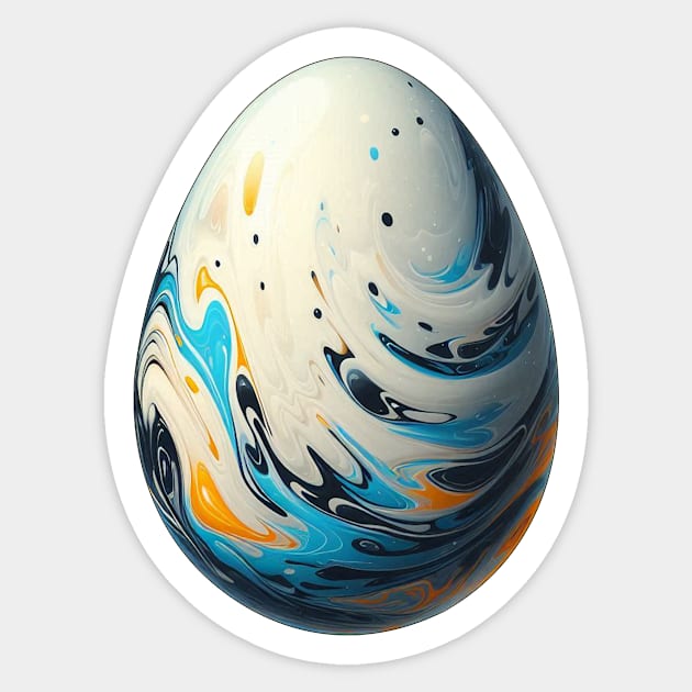 Swirl easter egg - Easter Egg Art - Sticker | TeePublic