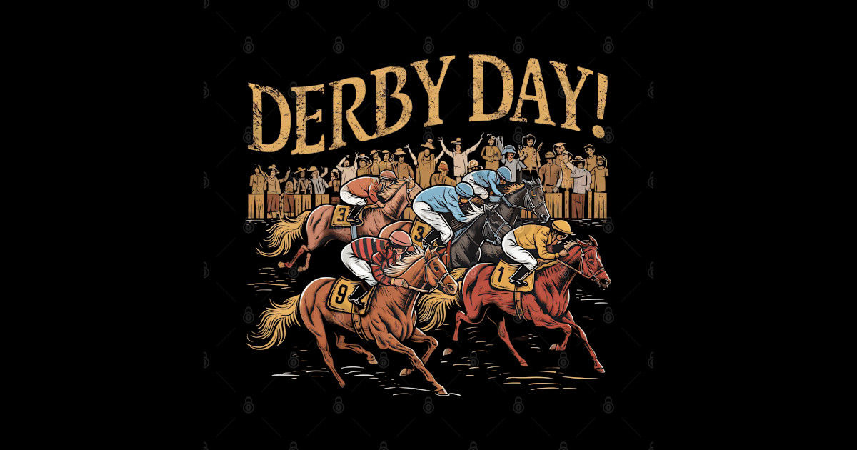 Derby Day horse races jockey sport - Derby Day - Sticker | TeePublic