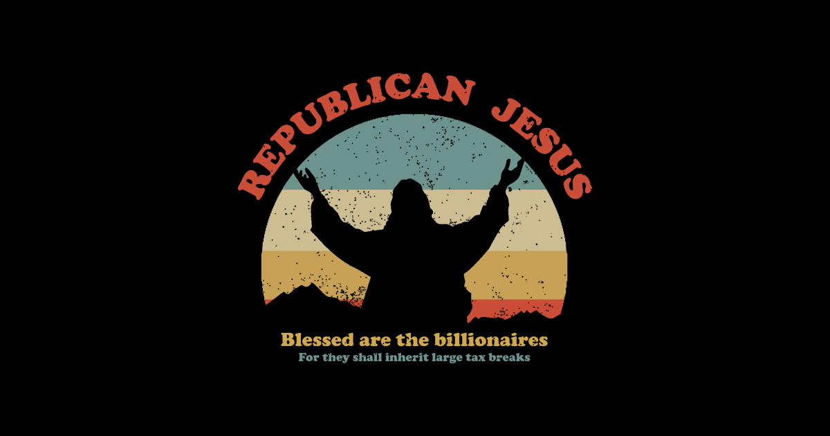 Republican Jesus - Democrat - Sticker | TeePublic