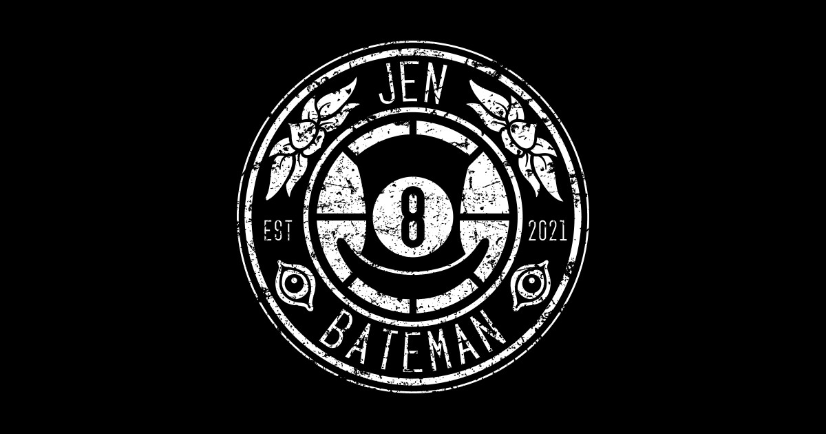 Jen Bateman Top Hat Seal Logo - Logo - Sticker | TeePublic