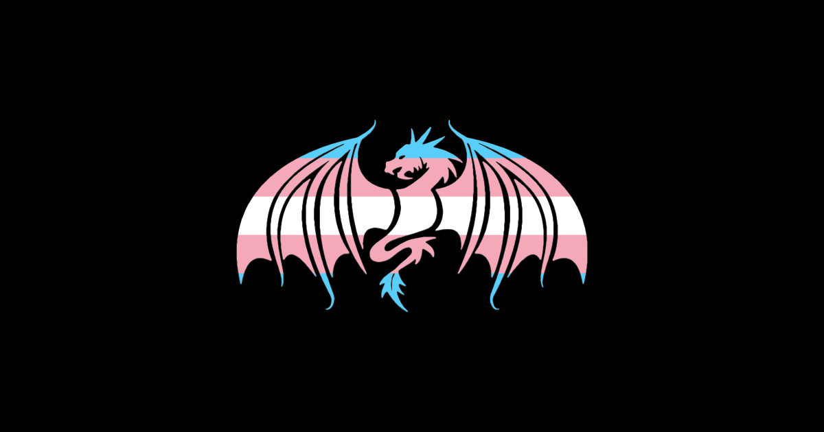Trans Pride Dragon - Transgender Pride - Sticker | TeePublic