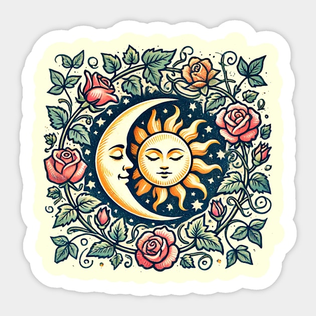 Sun and Moon - Sun And Moon - Sticker | TeePublic