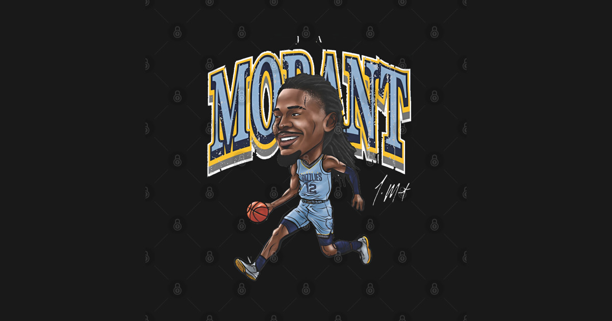 Ja Morant Memphis Cartoon - Ja Morant - T-Shirt | TeePublic